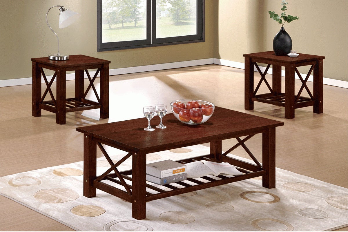 3-PC Coffee Table Set, Coffee Table & 2 End Tables | Mr. International